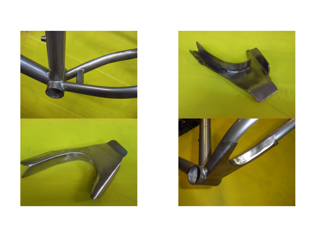 Horseshoe gusset welded frame before and after | GripSport